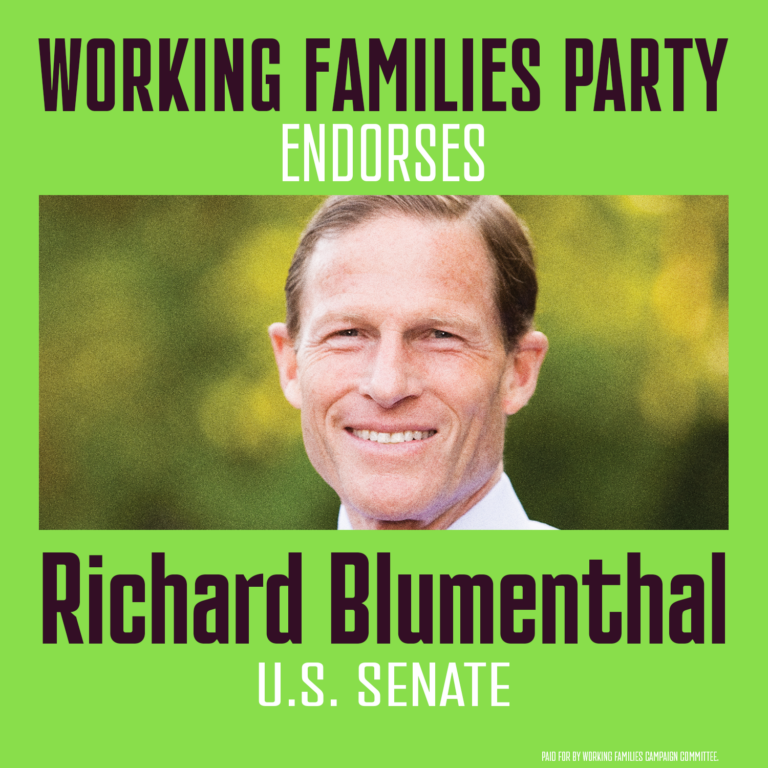 CT WFP endorses Senator Richard Blumenthal for re-election - Working ...